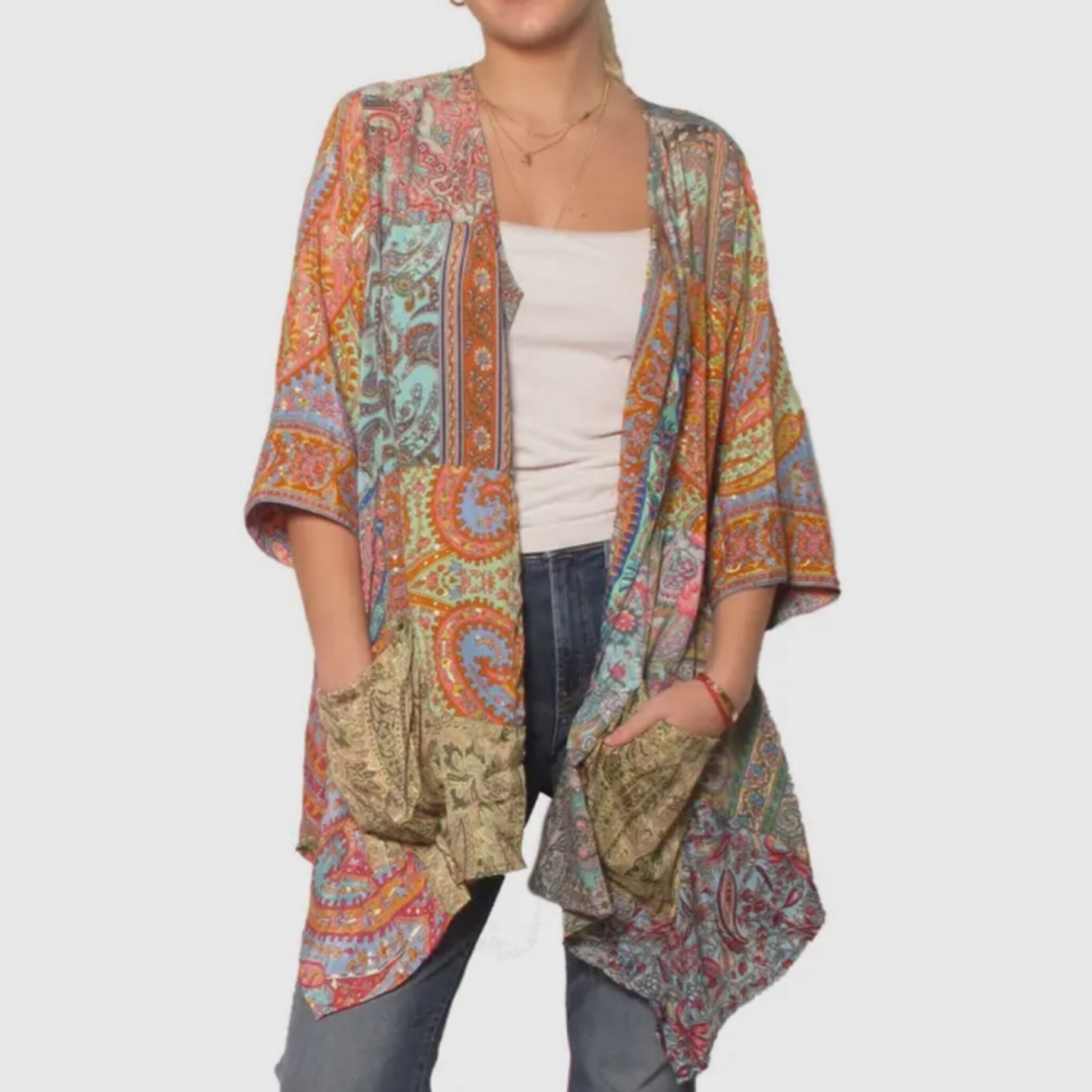 Selena Patchwork Kimono | Gypsy Willow
